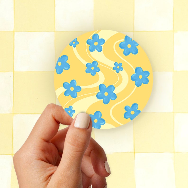 Danish Pastel Stickers Indie Aesthetic Round Sticker Trendy - Etsy