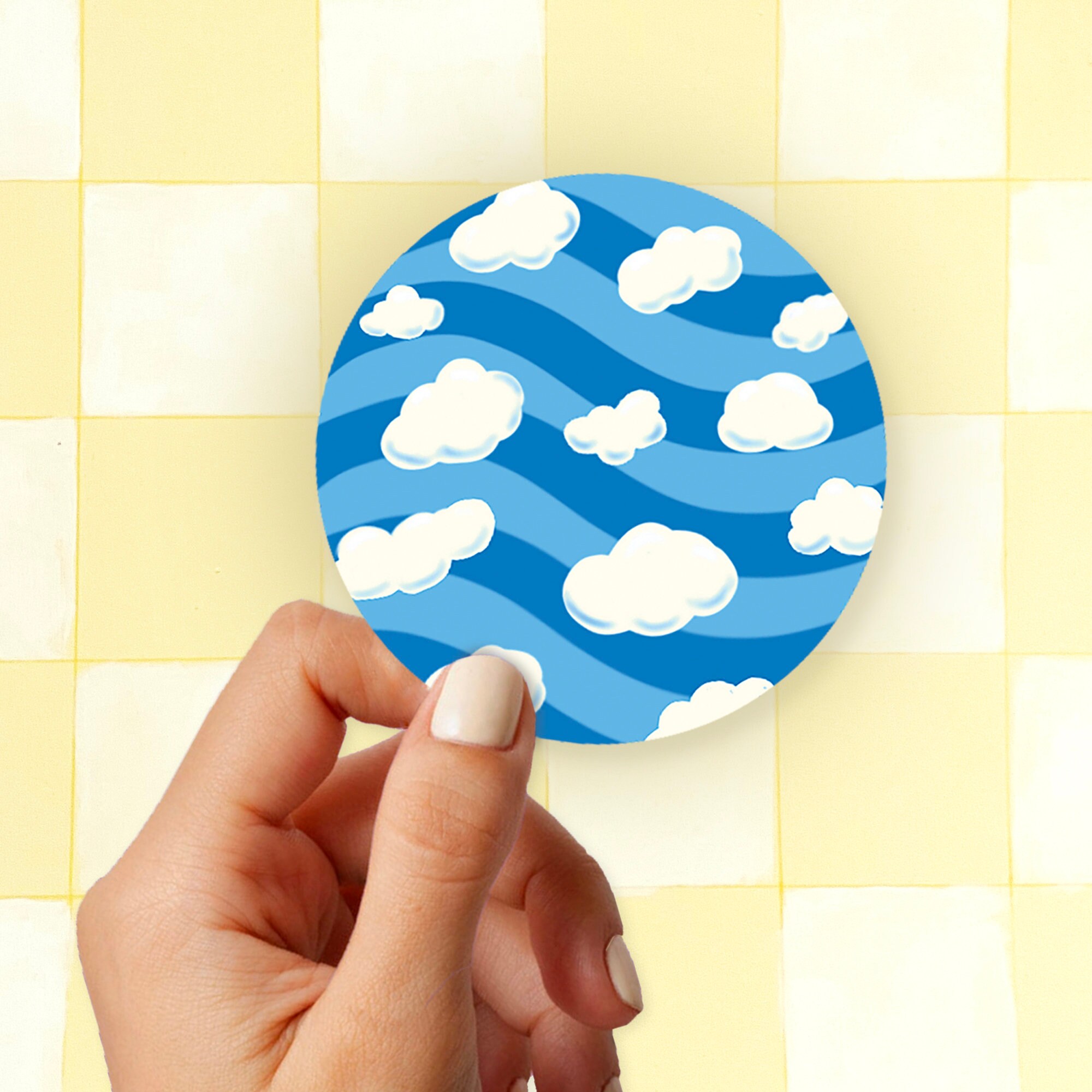 Danish Pastel Stickers Indie Aesthetic Round Sticker Trendy - Etsy