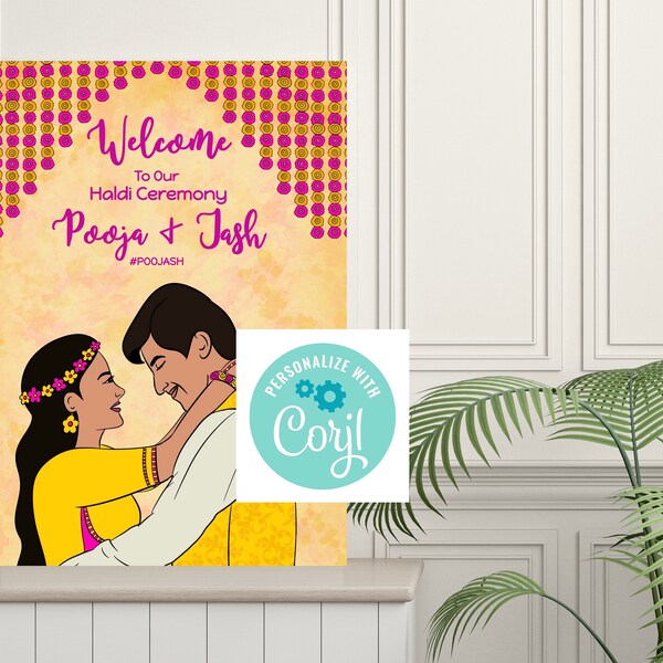 Haldi Ceremony Welcome Sign - Etsy