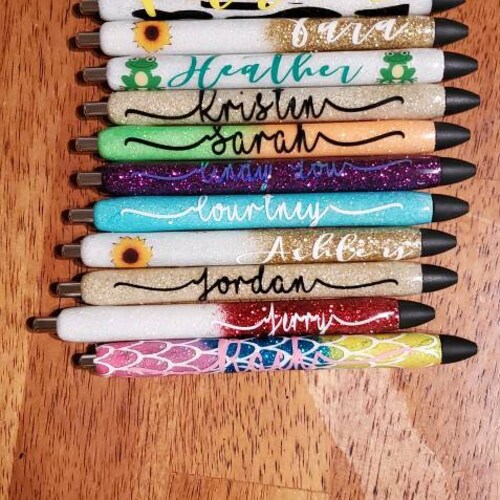 True Crime Pen Glitter Pen Custom Blood Splatter Pen | Etsy