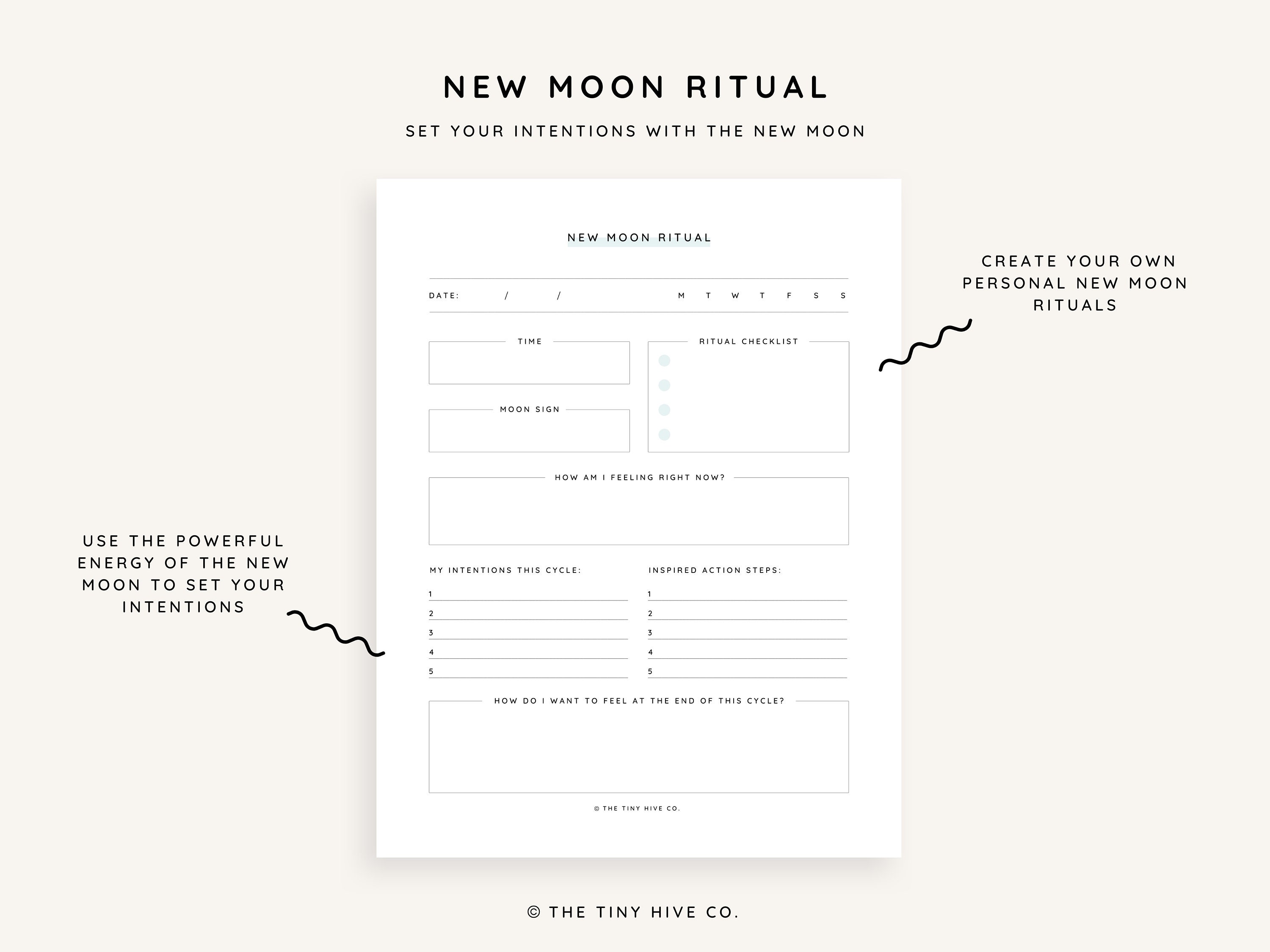 Moon Phase Journal Printable Lunar Cycle Planner Pages - Etsy Hong Kong