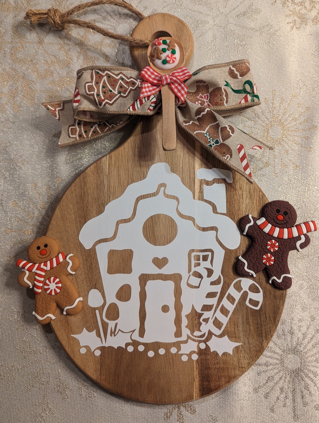 Gingerbread House Acacia Wood Christmas Decor Cutting Board - Etsy