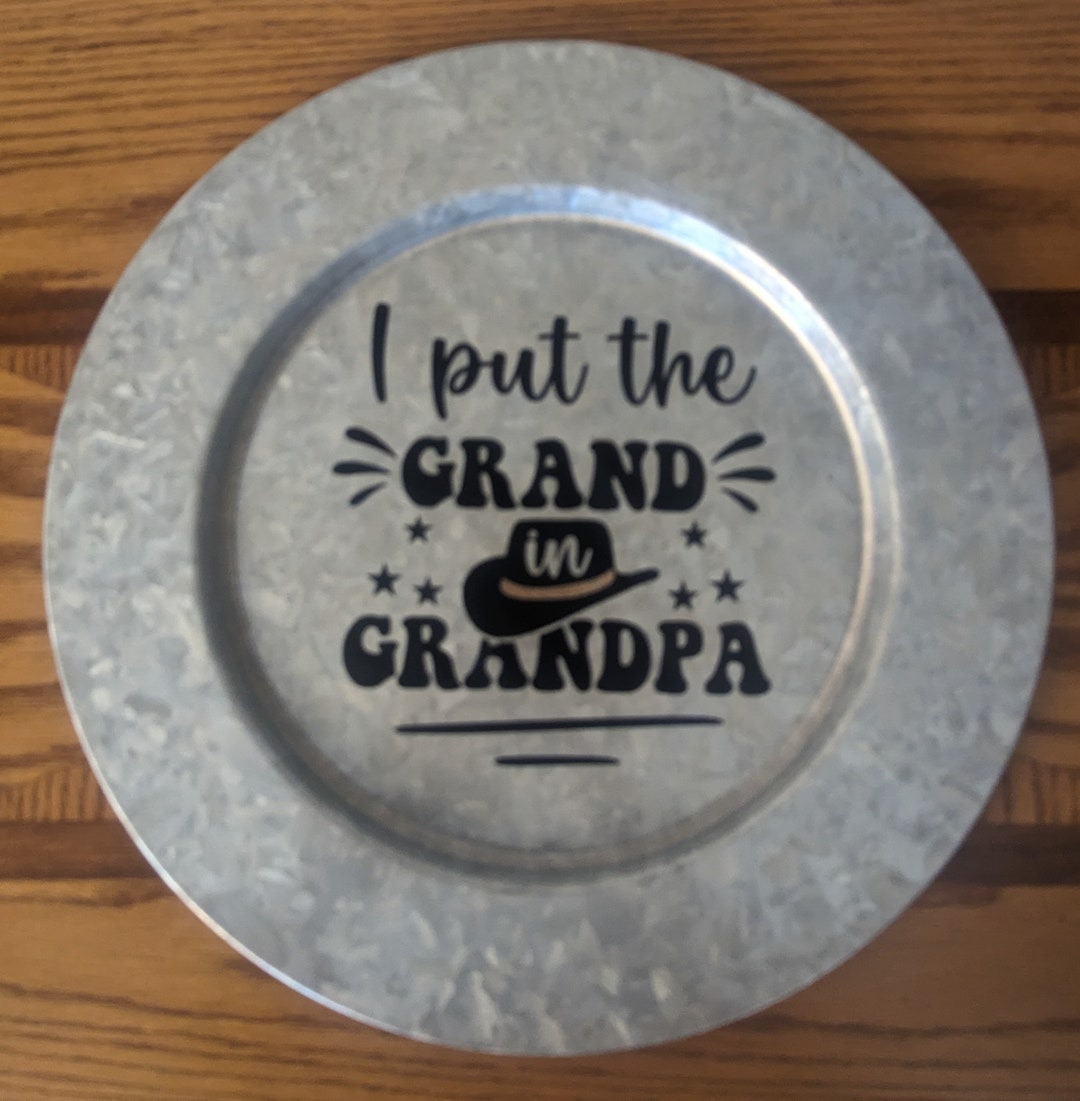 Grandpa Father's Day Plate, Grandpa, Grandfather, Father's Day, Plates ...