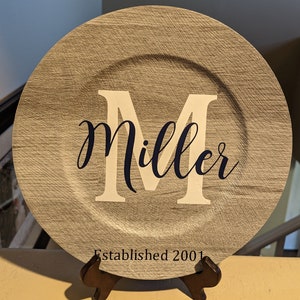 Monogram Plate, Monogram, Family, Family Name, Home Decor, Gifts ...