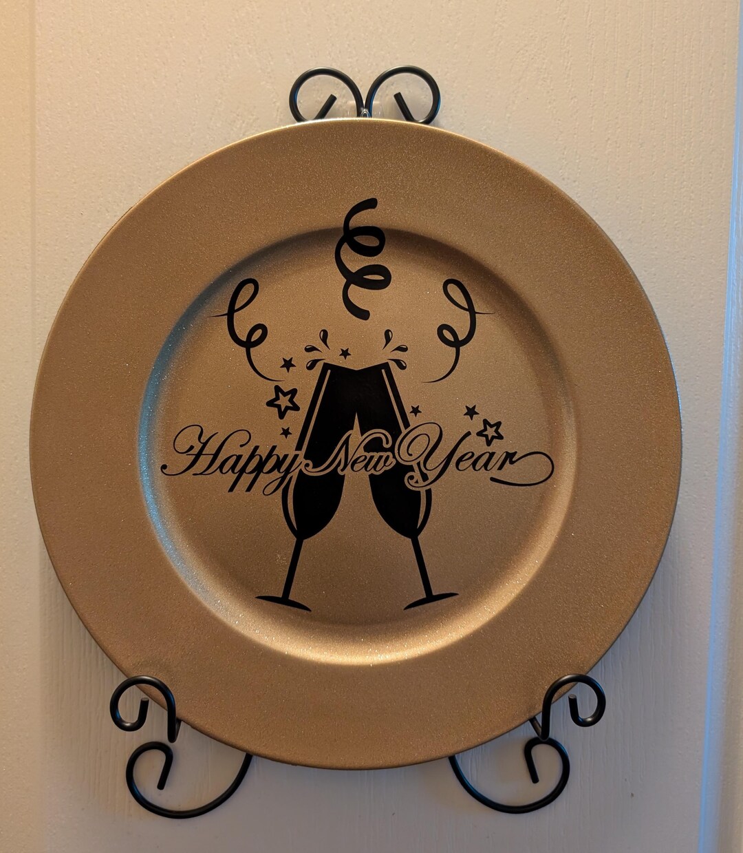 Happy New Year, Happy New Year Decor, Happy New Year Plate, Holiday ...