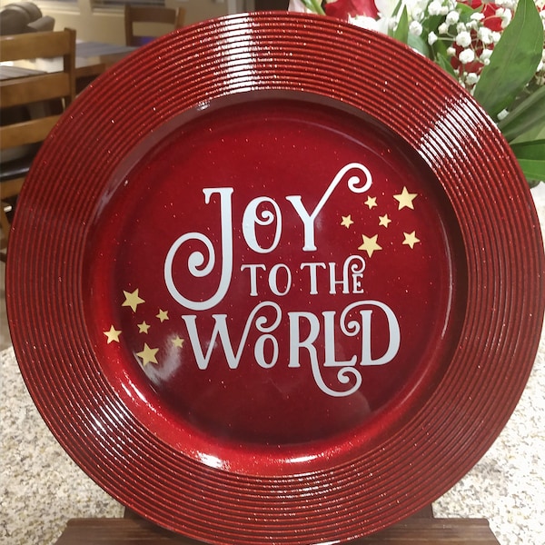 Santa Joy Plate - Etsy