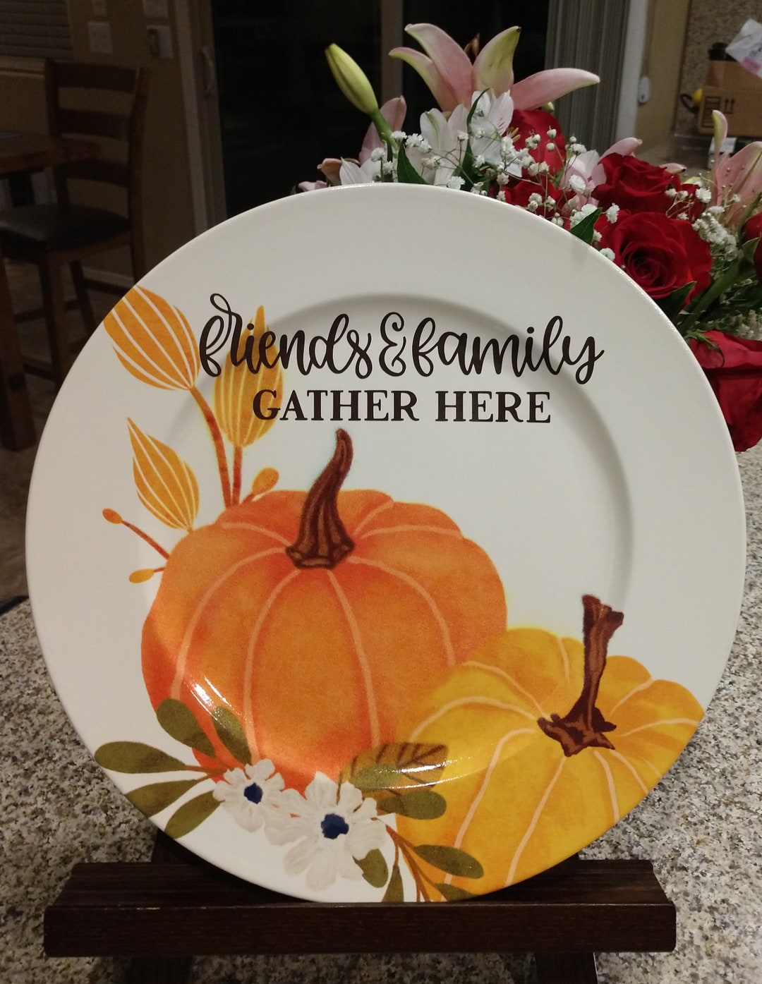 Family & Friends Gather Here Plate Family Friends Plates - Etsy