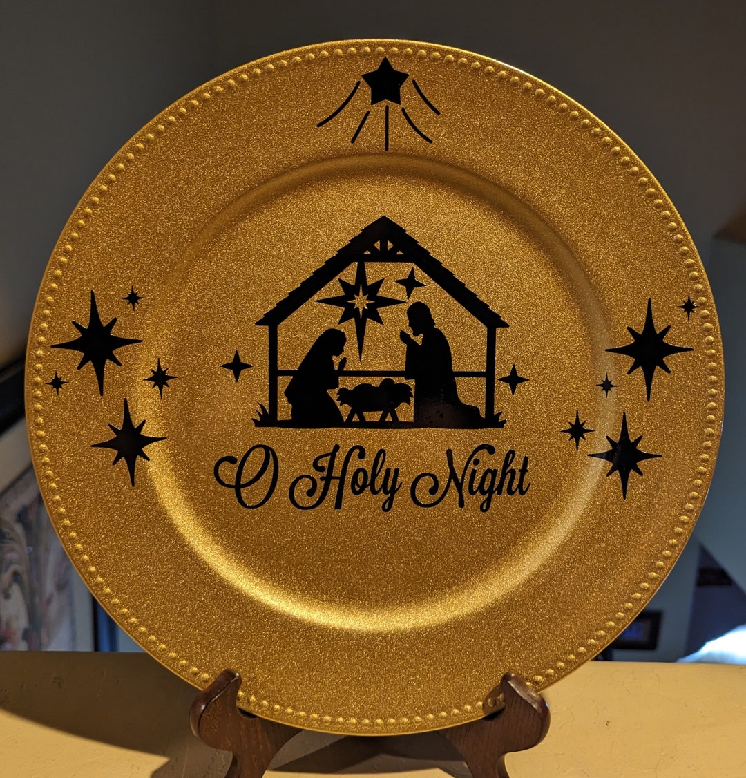 O Holy Night Plate, Plate, Christmas, Nativity Scene, Jesus, Religious ...