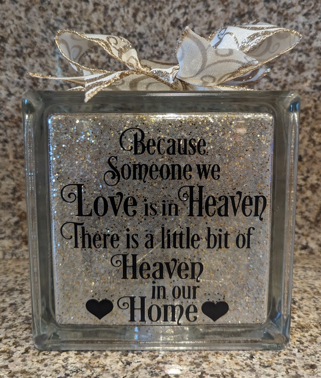 Personalized Memorial Glass Block: Illuminated Keepsake Gift - Etsy