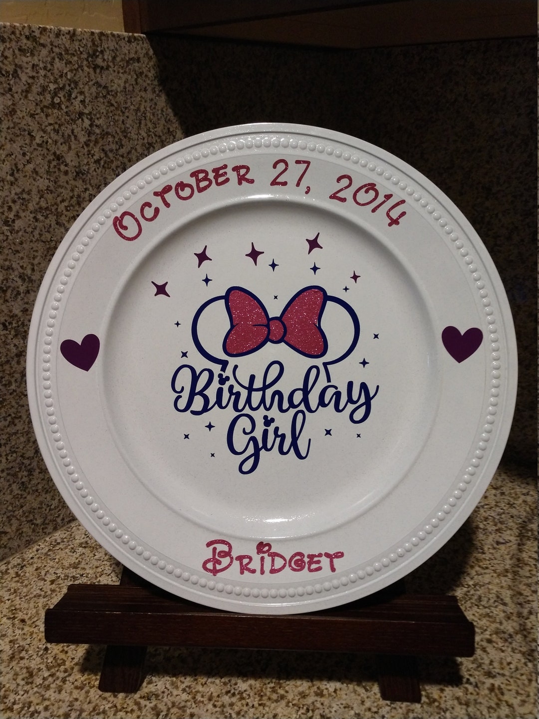 Mini Birthday Girl Plate, Birthday, Girl, Mini, Personalized, Birthday ...