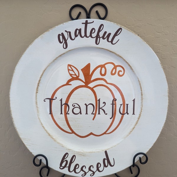 Thankful Plate Decor - Etsy