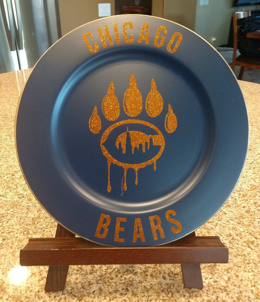 Chicago Bears Plate, Bears, Chicago, Football, Plate, Gifts, Man Cave ...
