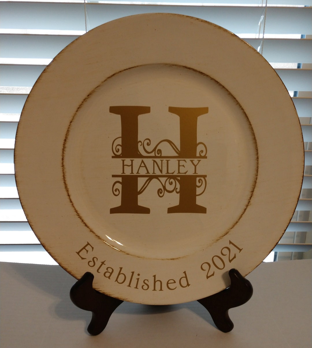 Monogram Personalized Plate, Monogram, Personalized, Plate ...