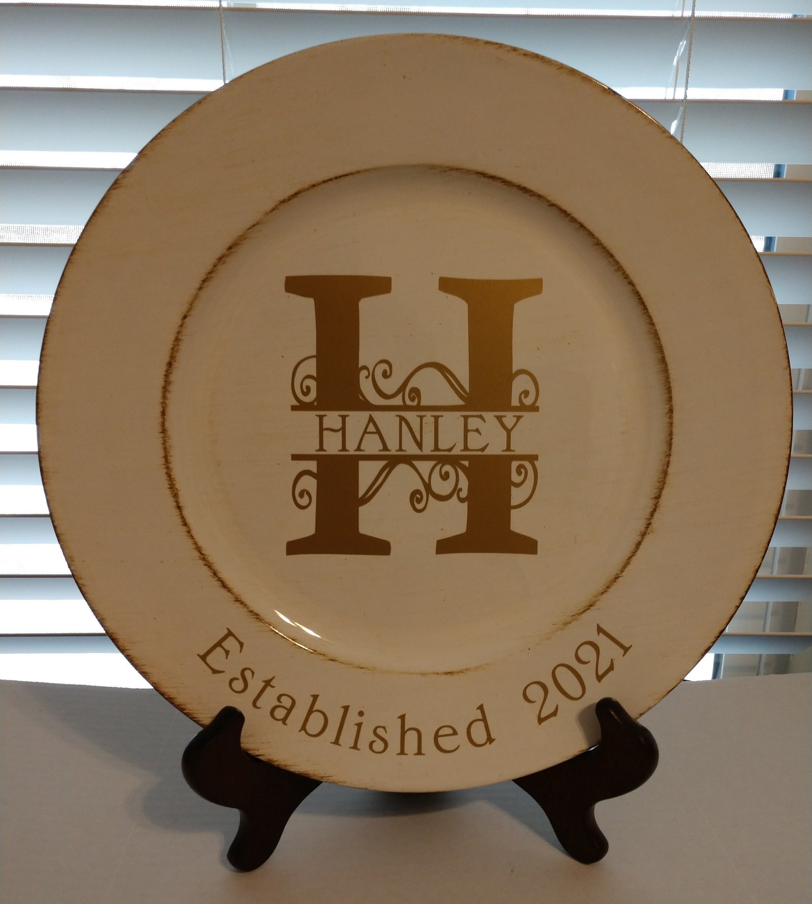 Monogram Personalized Plate Monogram Personalized Plate - Etsy