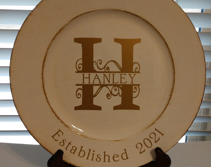 Monogram Personalized Plate, Monogram, Personalized, Plate ...