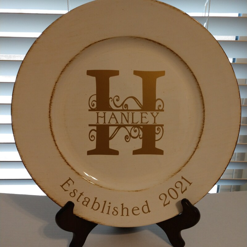 Monogrammed Plate - Etsy