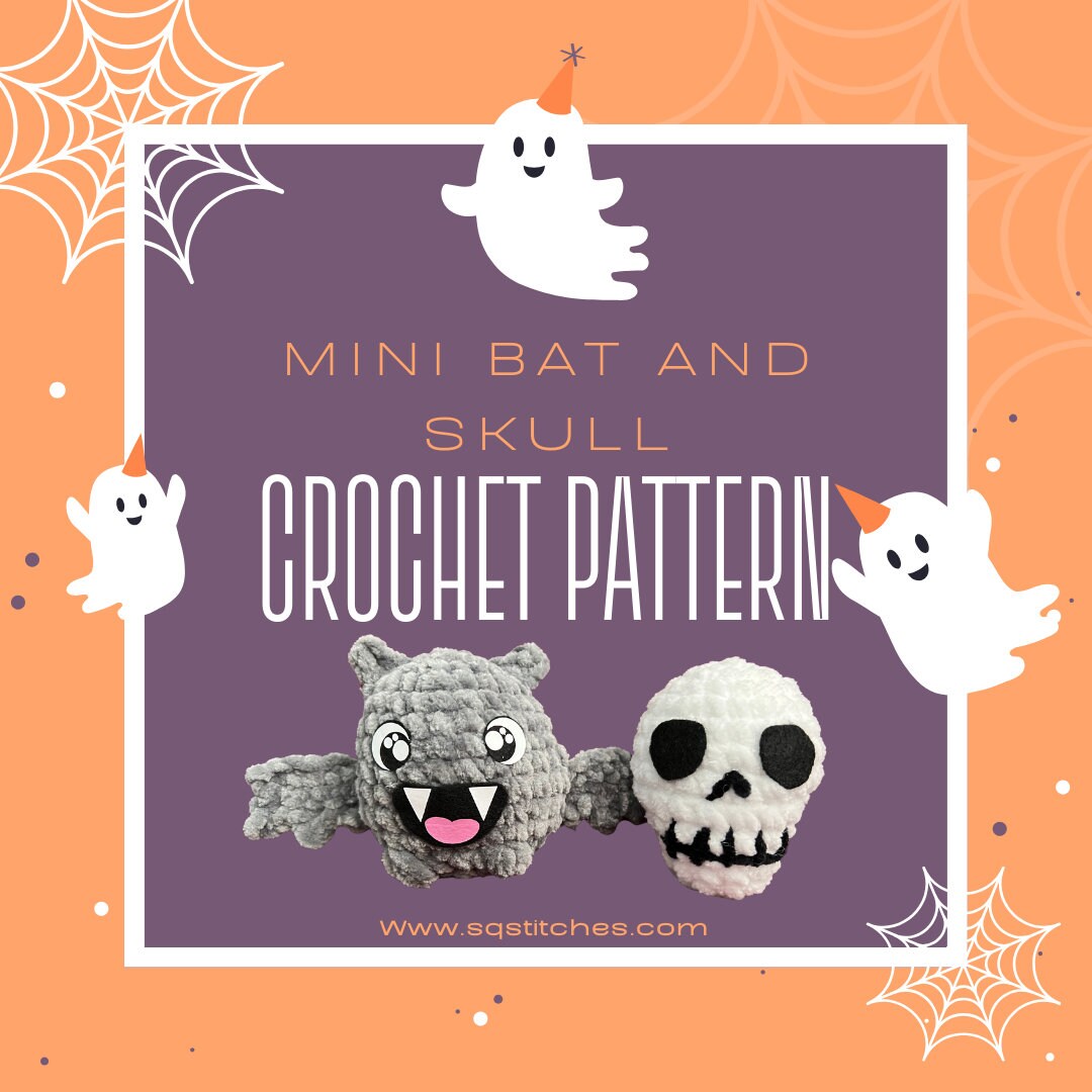 Mini Bat and Skull Crochet Pattern - Etsy