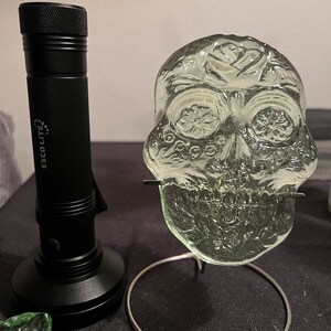 Uranium Glass Skull (crystal Green) - Etsy