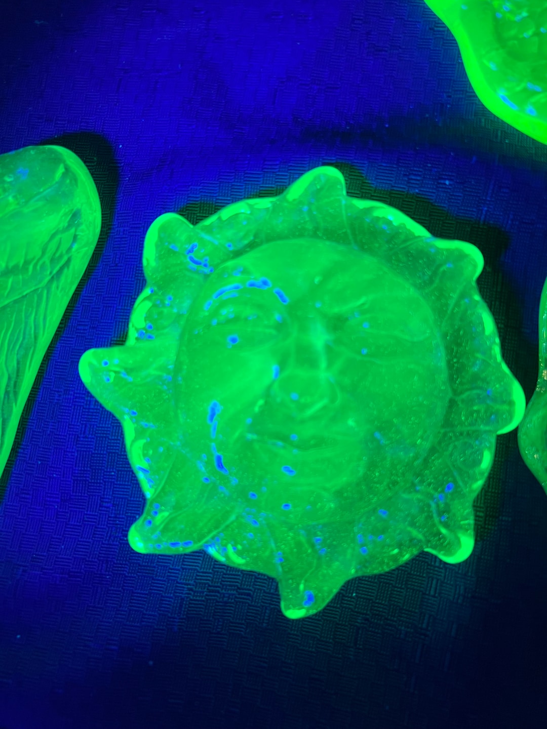 Uranium Cast Glass Sun Paperweight (crystal Green) - Etsy