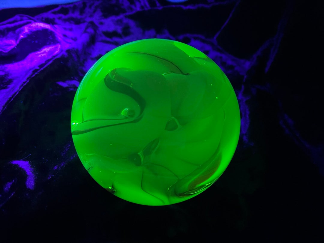 Uranium Glass Paperweight brain Coral A1 - Etsy