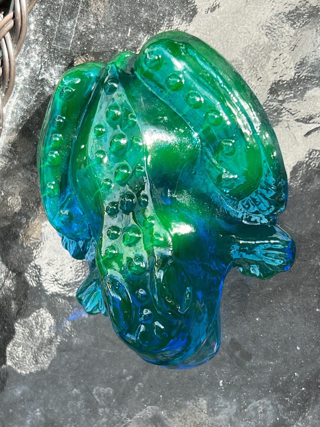 Blue Uranium Cast Glass Frog #1 Paperweight - Etsy