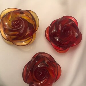 Hand Blown Glass Rose Figurine - Etsy
