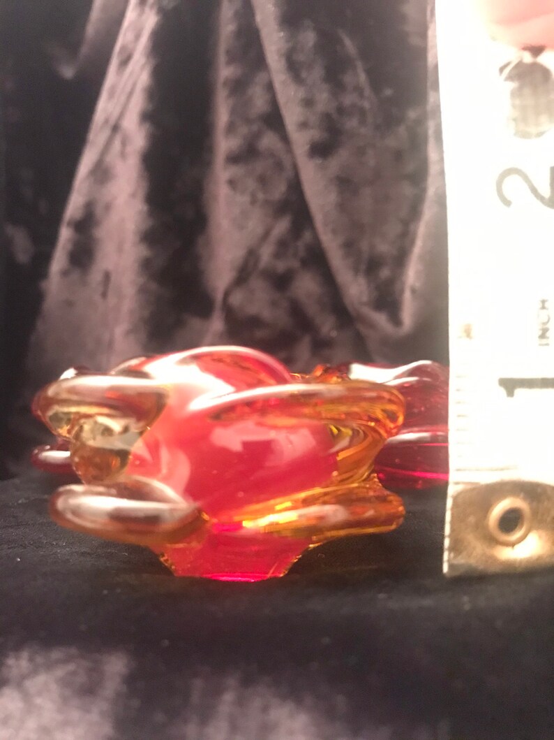 Hand Blown Glass Rose Figurine - Etsy