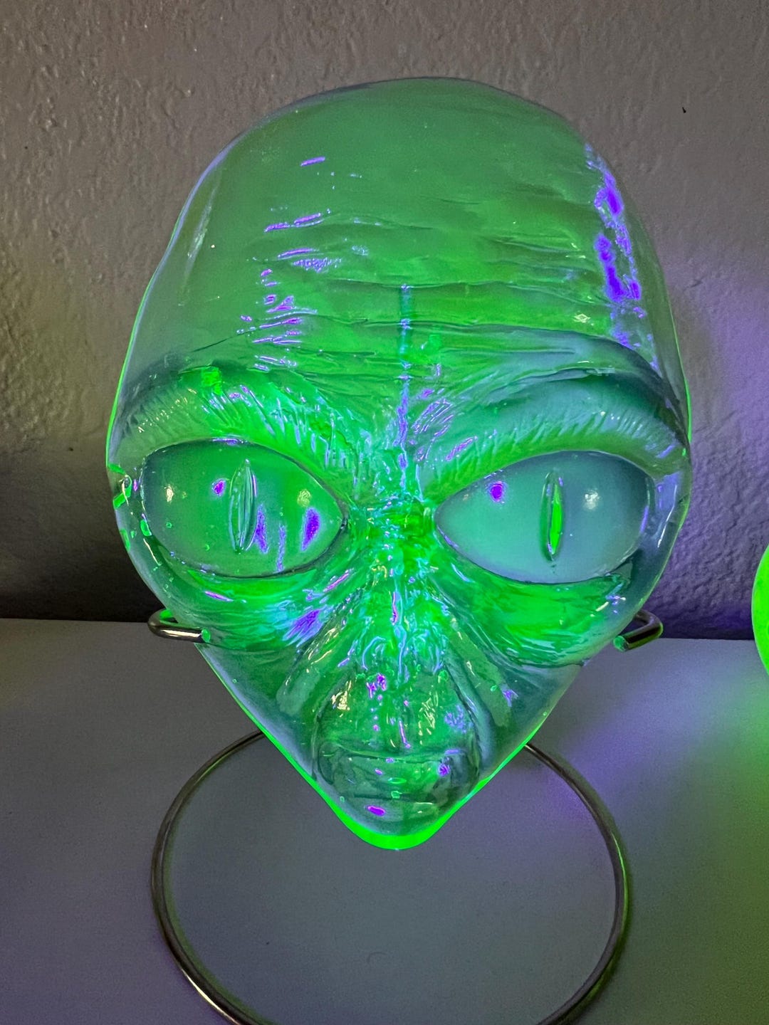 Uranium Glass Alien (aqua Blue) - Etsy