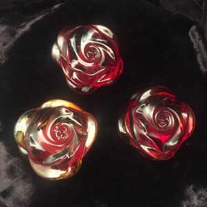 Hand Blown Glass Rose Figurine - Etsy
