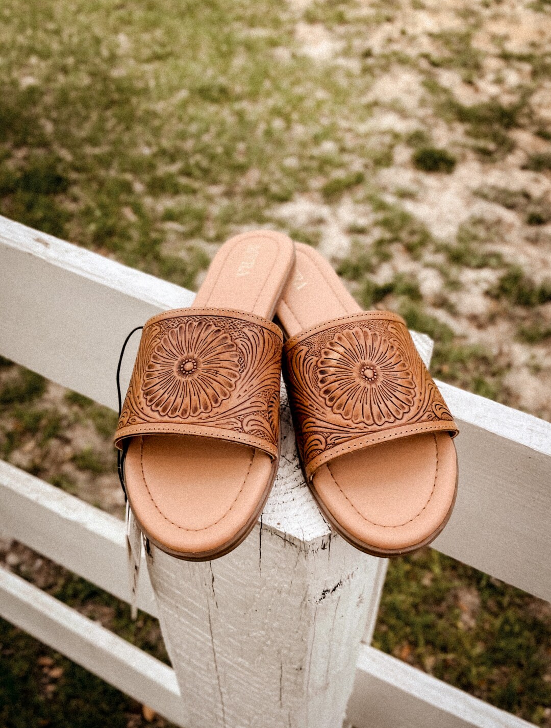 Genuine Leather Tooled Western Sandals Outdoor Flipflops Footwear - Etsy