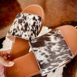 Genuine Cowhide Western Sandals Outdoor Flipflops Footwear - Etsy