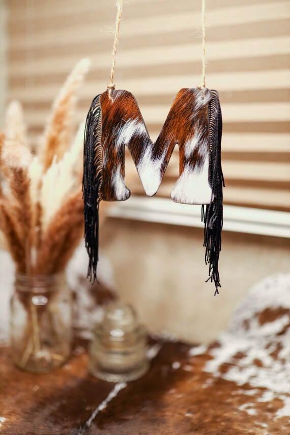 Custom Genuine Cowhide Western Rear View Mirror Hangers and - Etsy