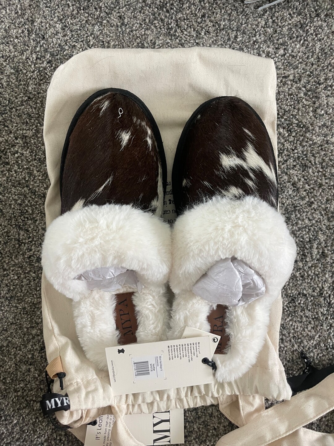 DISCOUNTED Genuine Cowhide Western Slippers House Shoes - Etsy
