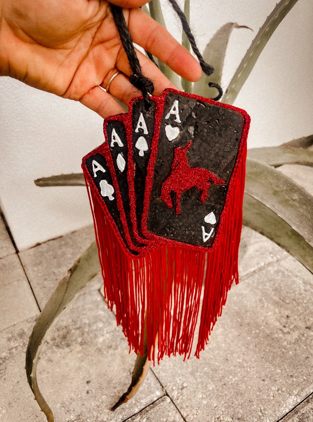 Cowboy Playing Cards Western Bronco Glitter Car Freshie Air Freshener ...