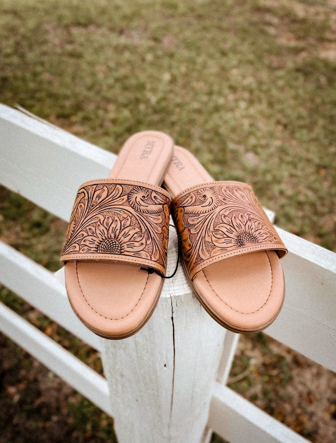 Genuine Leather Tooled Western Sandals Outdoor Flipflops Footwear - Etsy