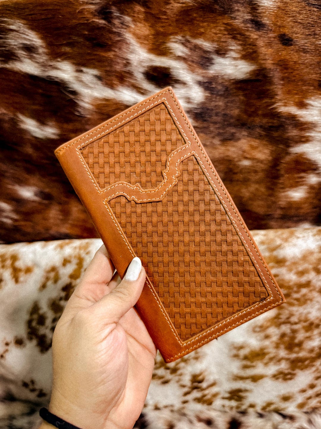 Genuine Men’s Tooled Leather Western Wallet - Etsy