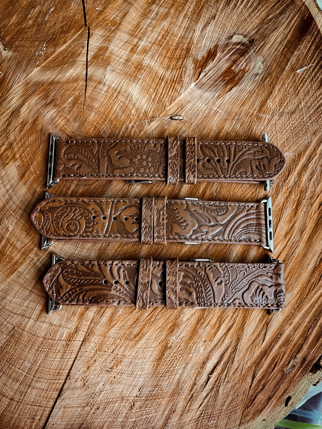 Genuine Cowhide Western Apple Watch Band Accessories - Etsy