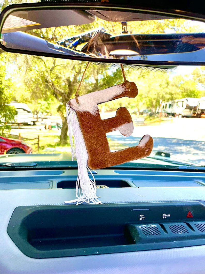 Custom Genuine Cowhide Western Rear View Mirror Hangers and - Etsy