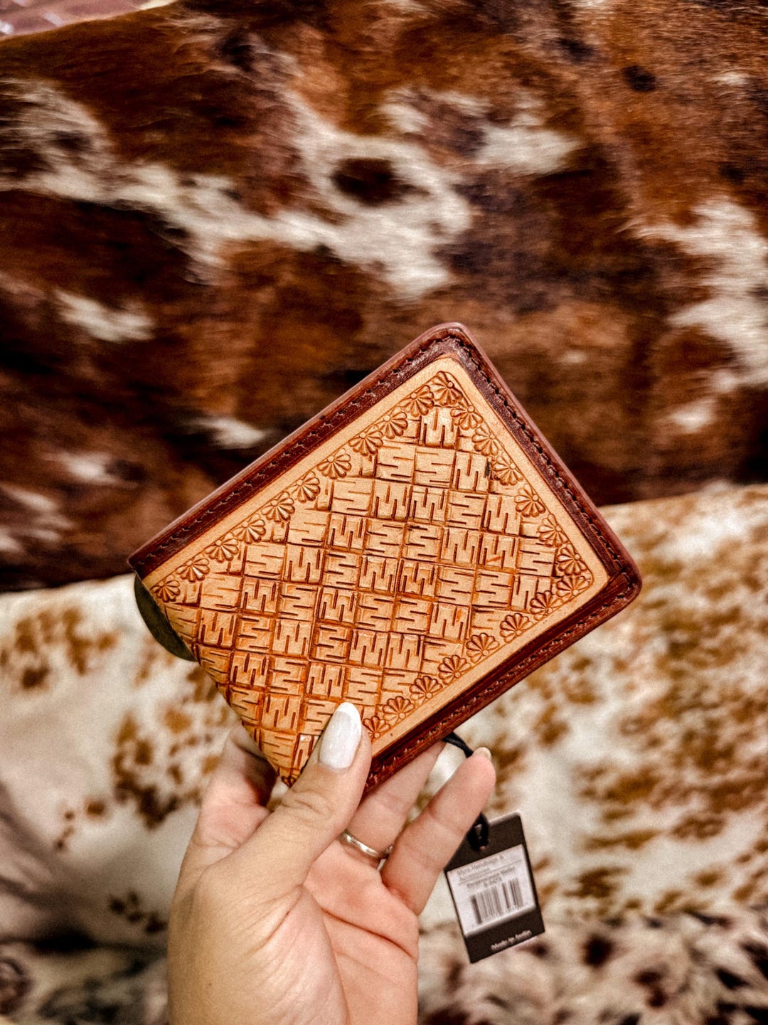 Genuine Men’s Tooled Leather Western Wallet - Etsy