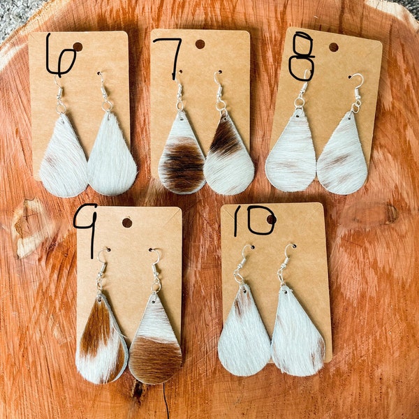 Cowhide Earrings - Etsy Australia