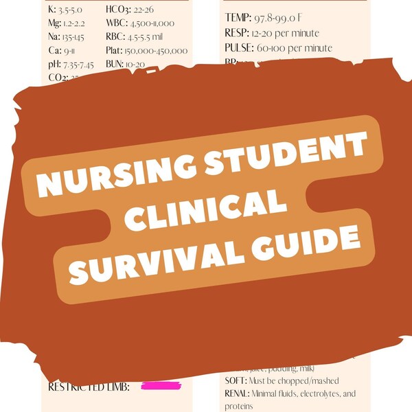 Nursing Clinical Cheat Sheets - Etsy