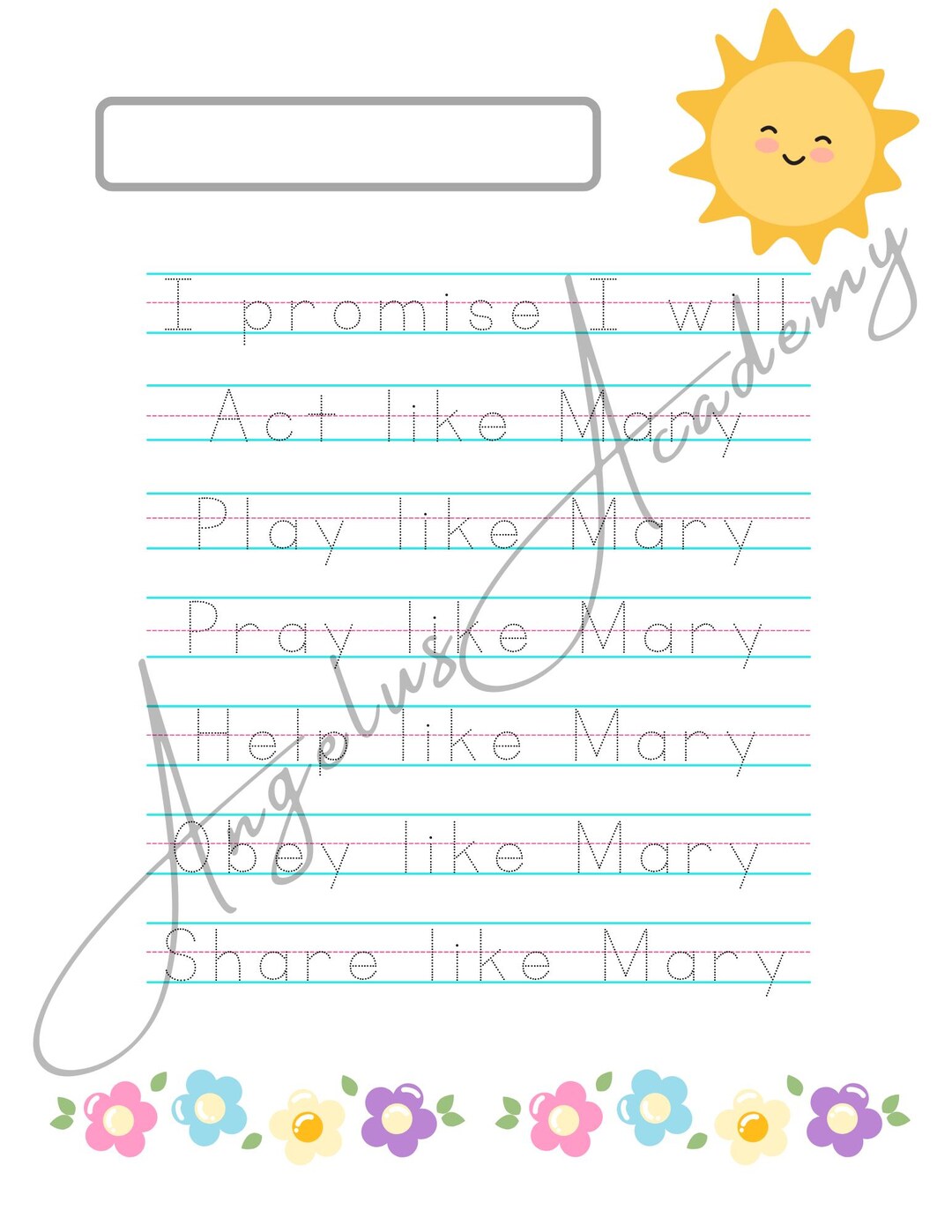 Pray Like Mary Copywork Printable - Digital Download - Etsy Australia