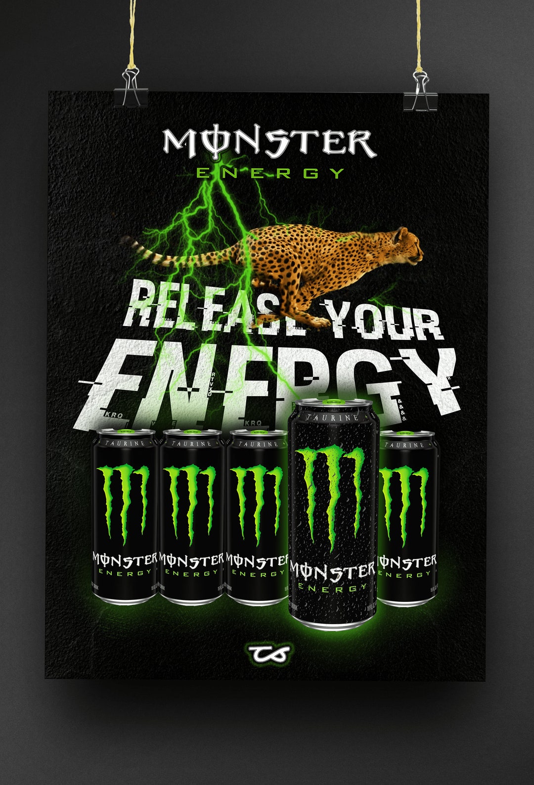 MONSTER ENERGY Drink Poster Wall Art College Room Decor Graphic Poster ...