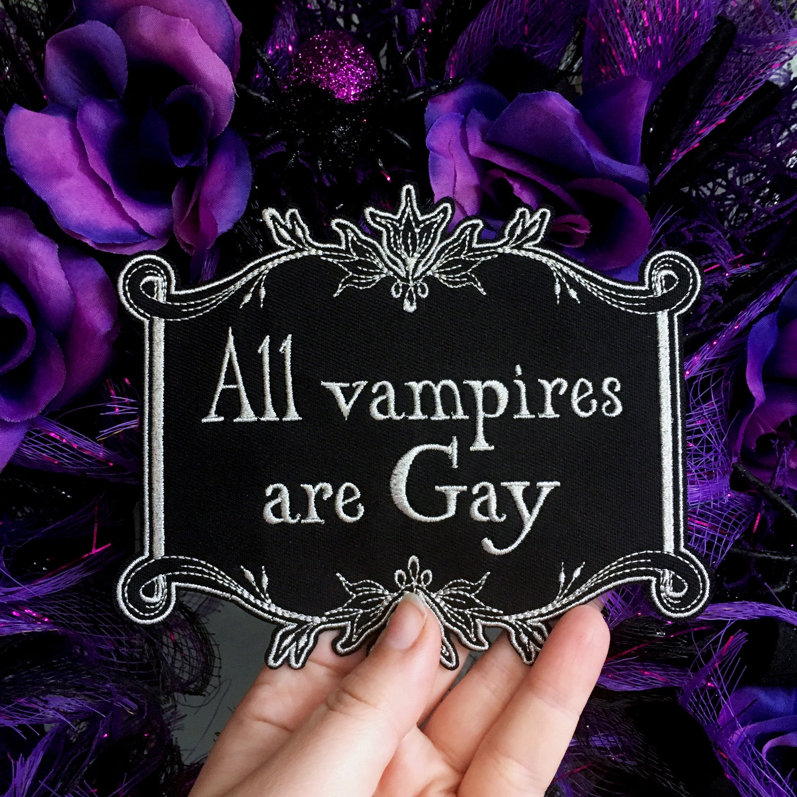 All Vampires Are Gay 6 Iron On Patch Gay Vampire Etsy