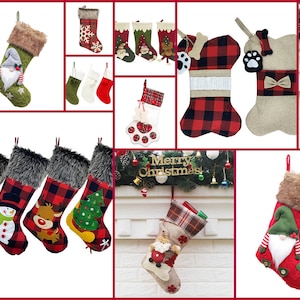 Christmas Stockings Holiday Stocking Decor Personalized Christmas ...