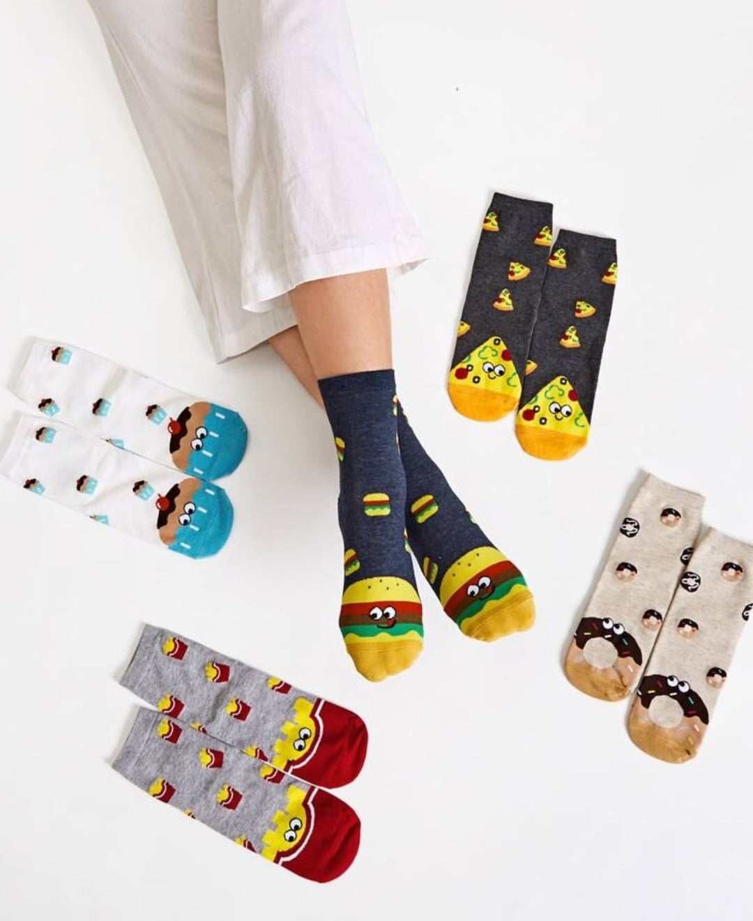 Food Socks Fun Socks Crazy Socks Girls Socks Boys Socks Burger Donots ...
