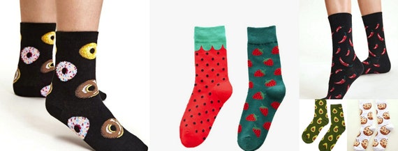 Food Crazy Socks Funny Socks Cute Socks Girls Socks Boys Socks | Etsy