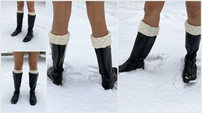 Boot Cuffs Knitted Toppers Leg Warmer Cuff Ribbed Boot Cuffs - Etsy