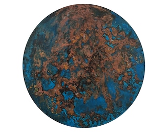 Kopar Round Aged Copper Tabletop D79 - Etsy