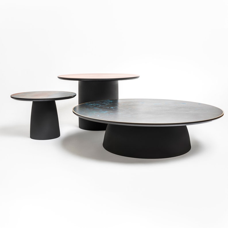 Handmade Aged Copper Tabletop: Round Dining or Coffee Table (38.6 Inch ...